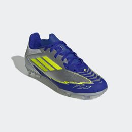M&auml;dchen Fu&szlig;ballschuh "F50 LEAGUE MESSI KIDS FG/MG", adidas Performance, Gr. 33, gelb, Synthetik, Textil, Schuhe, f&uuml;r Rasenpl&auml;tze, f&uuml;r Kinder &