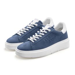 ELBSAND Damen Sneaker "Schn&uuml;rschuh, Turnschuh, Schn&uuml;rhalbschuh, Freizeitschuh, Ledersneaker", Gr. 36, blau, Obermaterial: 95% Ziegenleder, 5%
