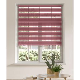 Doppelrollo OTTO HOME, B:40cm H:150cm, lila, Polyester, Rollos, "MARANO", Rollo, Fixma&szlig;, Bestseller mit Klemmtr&auml;gern, f&uuml;r Fenster & T&uuml;r