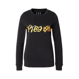 19V69 Italia Sweatshirt Damen Gr&ouml;&szlig;e M orange / hellorange / schwarz