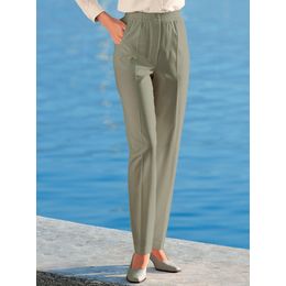 COME ON Damen Schlupfhose, gr&uuml;n, Gr. 40, unifarben, 62% Polyester, 36% Viskose, 2% Elasthan, Hosen