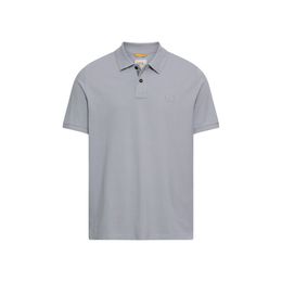 Camel Active Herren Poloshirtstone blau, Gr. XL, unifarben, Piqu&eacute;, Obermaterial: 100% Baumwolle, Shirts, normale Passform, Polokragen, 2-Knopf-Form,