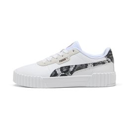 Puma Damen Sneaker "CARINA 3.0 SNAKE CHIC", Gr. 37,5, silber, Schuhe