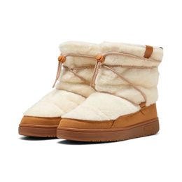 Puma Damen Winterboots "SNOWBAE SUEDE WNS", Gr. 39frosted ivory, caramel latte, Textil, unifarben, Schuhe, mit Schn&uuml;rung, profiliertes Gummi-Laufsohle