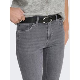 Only Damen Bootcut-Jeans "ONLBLUSH MID WAIST FLARED DNM REA1099"grau denim, Gr. L, unifarben, Denim/Jeans, Obermaterial: 92% Baumwolle, 6%