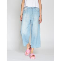 Gang Damen Weite Jeans "Gang Jeans Wide Fit 94CAROL CULOTTE"denim hellblau, Gr. 33, Denim/Jeans, 100% Baumwolle, Jeans