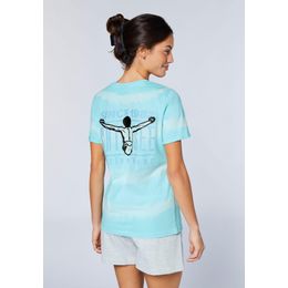 Chiemsee Damen Print-Shirt, blau, Gr. S, 100% Baumwolle, Shirts
