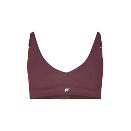 Fabletics Sport-BH 'PURELUXE' Damen Gr&ouml;&szlig;e S burgunder / wei&szlig;