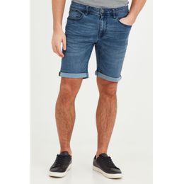 Jeansshorts Blend "BHBendigo", Herren, Gr. L, US-Gr&ouml;&szlig;en, blau (denim middle blau), Web, 70% Baumwolle, 24% Polyester, 4% Viskose, 2% Elasthan, unifarben, schmal kurz, Jeans Jeansshorts, Stilvolle 5-Pocket-Jeansshorts