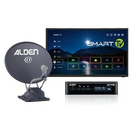 Alden Onelight@ EVO 60 Satellitenanlage Platinium mit S.S.C HD-Steuermodul und LED Smartwide TV 19 Zoll - Camping-Sat-Anlagen