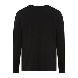 BOSS Herren Longsleeve "Unique", Gr. XXLschwarz 001, Jersey, Obermaterial: 95% Baumwolle, 5% Elasthan, Shirts, bequemes Langarmshirt mit Kontrastnaht