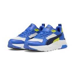 Puma M&auml;dchen Sneaker "TRINITY 2 LT JR", Gr. 39feather gray, Puma navy, royal sapphire, Textil, Schuhe, f&uuml;r sportliche Aktivit&auml;ten und Streetwear, mit
