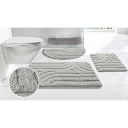 Badematte OTTO HOME, H:20mm, grau, Polyester, Badematten, "Sanremo Scandi, Badvorleger, Badezimmer Teppich, Duschvorleger", Badteppich, Uni Farben,