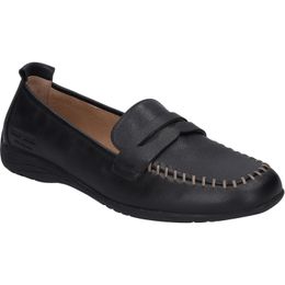 Josef Seibel Damen Ballerina "Fenja 21, schwarz", Gr. 39, schwarz, Obermaterial: 100% Rindsleder Leather cow., Schuhe