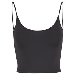 T-Shirt Urban Classics "Urban Classics Ladies Basic Top Low Back Neckline", Damen, Gr. 5XL, schwarz, 94% Polyamid, 6% Elasthan, unifarben, slim fit, ohne Ausschnitt, Shirts T-Shirt