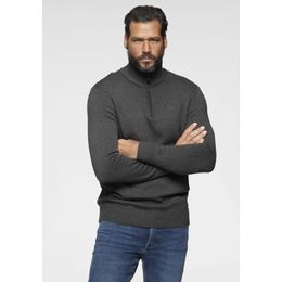 MAN'S WORLD MAN'S WORLD Herren Troyer "Bis Gr&ouml;&szlig;e 5XL", grau, Basic, Gr. 5XL, unifarben, Strick, Obermaterial: 50% Baumwolle, 50% Polyacryl, Pullover, mit