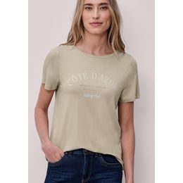 Street One Damen T-Shirtcobble stone, Gr. 44, bedruckt, Stoff, 95% Viskose, 5% Elasthan, Shirts, Rundhalsausschnitt