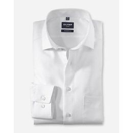 OLYMP Herren Businesshemd "Luxor modern fit", wei&szlig;, Gr. 46, Web, Obermaterial: 100% Baumwolle, Hemden