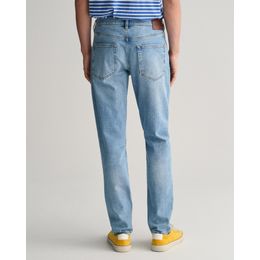 Gant Herren Regular-fit-Jeans "REGULAR Gant JEANS", blau, Gr. 29, Denim/Jeans, Obermaterial: 97% Baumwolle, 2% Polyester, 1% Elasthan, Jeans