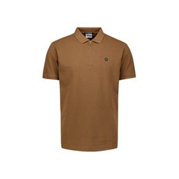 NO EXCESS Poloshirt Herren Gr&ouml;&szlig;e S sepia