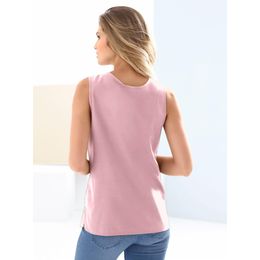 Classic Basics Damen Blusentop, rosa, Gr. 44, unifarben, 100% Polyester, Blusen