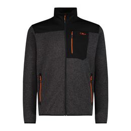 CMP Herren Strickfleecejacke, grau, Gr. 52, Obermaterial: 100% Polyester. Futter: 88% Polyester, 12% Elasthan, Jacken, f&uuml;r Wandern und