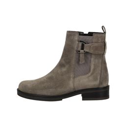Gabor Damen Stiefelette "Gabor Stiefelette Veloursleder/Textil", Gr. 38braun, grau, Textil, Veloursleder, Schuhe