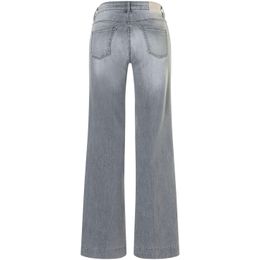 MAC Damen Weite Jeans "WIDE"carbon grau used, Gr. 38, Denim/Jeans, Obermaterial: 88% Baumwolle, 9% Polyester, 3% Elasthan, Jeans
