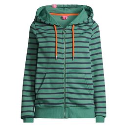 SALZHAUT Damen Sweatjacke "Sweatjacke INGRID", gr&uuml;n, Gr. L, Obermaterial: 80% Baumwolle CO. 20% Polyester PES., Sweatjacken