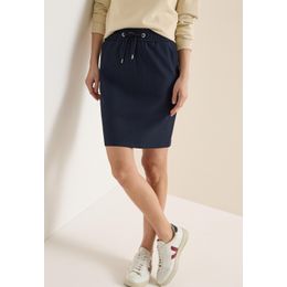 Cecil Damen Minirockuniversal blau, Gr. XS, unifarben, Stoff, 95% Polyester, 5% Elasthan, R&ouml;cke, Middle Waist