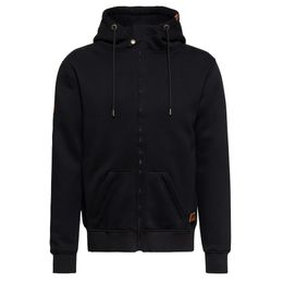 King Kerosin Zip-Up Hoodie 'K.K. Adventure Gear' male Black size 5XL