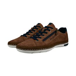 Bugatti Herren Sneaker, Gr. 40, braun, Lederimitat, Schuhe, Halbschuh, Freizeitschuh mit praktischem Rei&szlig;verschluss