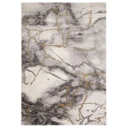 Teppich OTTO HOME, B:140cm H:12mm L:200cm, gold, Kunstfaser, Wohnzimmer, Teppiche, "Juliet", modernes Marmor-Design, Kurzflor, pflegeleicht, weich
