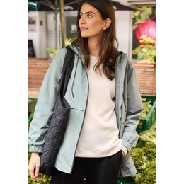 Kurzjacke Cecil, Damen, Gr. L (42), kelp gr&uuml;n, Stoff, Obermaterial: 100% Polyester. Futter: 100% Polyester, unifarben, comfort fit normal, ohne Ausschnitt, elastischer Bund, Jacken Kurzjacke, mit Kapuze