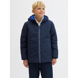 Jack & Jones Jungen Outdoorjacke "JJEBROOK REVERSIBLE JACKET SN JNR", blau, Gr. 176, JACK & JONES JUNIOR, unifarben, Web, Obermaterial: 100% Polyester, Jacken