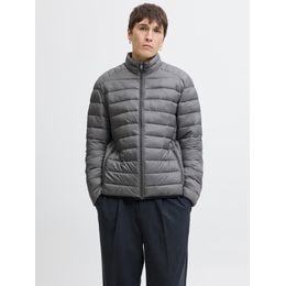 Jack & Jones JACK & JONES Herren Steppjacke "JJEBRADLEY LIGHT PUFFER COLLAR NOOS", grau, Gr. S, unifarben, Web, Obermaterial: 100% Nylon, Jacken