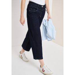 Cecil Damen Loose-fit-Jeansrinsed wash, Gr. 32, unifarben, Jeans, Obermaterial: 80% Baumwolle, 18% Polyester, 2% Elasthan. G&uuml;rtel: 80% Baumwolle, 18%