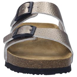 Josef Seibel Damen Hausschuh "Hermine 01", Gr. 37, braun, Leder, metallic, Schuhe, Pantolette, Slides, Sandale mit weichem Lederfutter