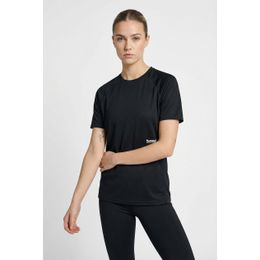 Trainingsshirt Hummel "HMLPULSE WORKOUT T-SHIRT S/S", Damen, Gr. M (38), schwarz, Obermaterial: 100% Polyester, Shirts, f&uuml;r Fitness und sportliche Aktivit&auml;ten, atmungsaktiv