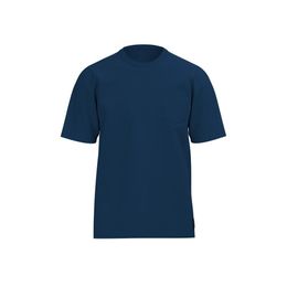TRIGEMA Herren T-Shirt "TRIGEMA T Shirt aus Biobaumwolle mit Brusttasche"night, blau, Basic, Gr. L, Single Jersey, 100% Baumwolle (Bio-Baumwolle