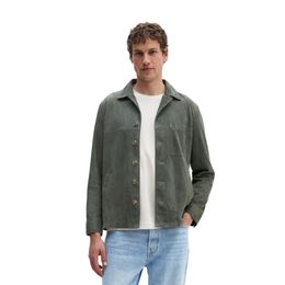 Marc O'Polo Lederjacke MARC O'POLO "aus weichem Veloursleder", Herren, Gr. 56, gr&uuml;n (skipping stone), Obermaterial: 100% Leder. Futter: 100% Baumwolle, unifarben, regular fit, Manschette, Jacken