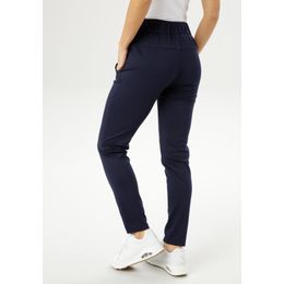 Damen Schlupfhose, blau, Gr. 42, Aniston SELECTED, unifarben, Jersey, Obermaterial: 65% Polyester, 32% Viskose, 3% Elasthan, Hosen, mit gro&szlig;en,