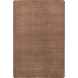 Teppich Hanse Home, B:133cm H:7mm L:195cm, braun, Kunstfaser, Wohnzimmer, Teppiche, "Fancy", Kurzflor, L&auml;ufer, uni, gekettelt, Wohnzimmer,