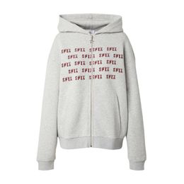 SHYX Sweatjacke Damen Gr&ouml;&szlig;e S graumeliert / rot