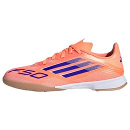 adidas Performance Fu&szlig;ballschuh 'F50 League' Jungen Gr&ouml;&szlig;e 34 blau / koralle / lachs / wei&szlig;