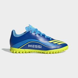 M&auml;dchen Fu&szlig;ballschuh "F50 MESSI CLUB KUNSTRASEN KINDER", adidas Performance, Gr. 35, blau, Synthetik, Schuhe, f&uuml;r harte Untergr&uuml;nde Asche und