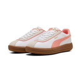 Puma Damen Sneaker "CLUB KLASSIKA", Gr. 42,5Puma wei&szlig;, pink fruit, vapor gray, Leder, Schuhe, Obermaterial aus Leder, Innenmaterial aus Textil