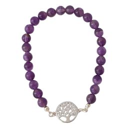 Edelstein-Armband mit Lebensbaum-Anh&auml;nger