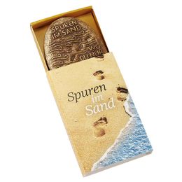 Bronze-Handschmeichler &raquo;Spuren im Sand&laquo;