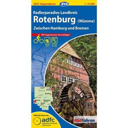 ADFC-Regionalkarte Radlerparadies Landkreis Rotenburg (W&uuml;mme) 1 : 75 000
